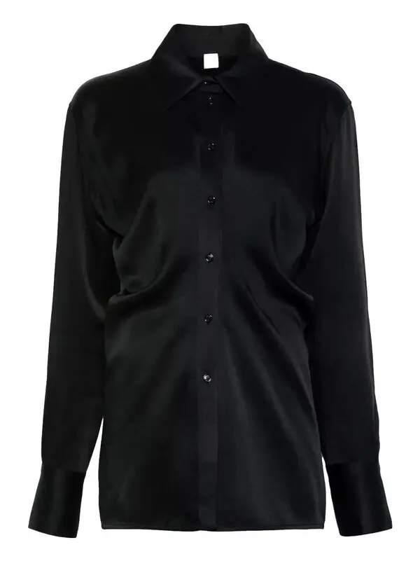 TOTEME Slouch Waist Shirt - Black