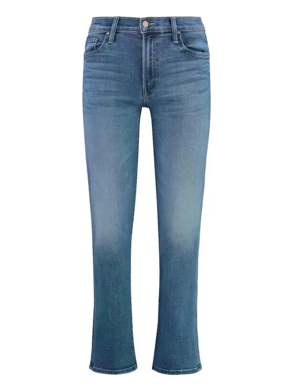 MOTHER Cropped Skinny Jeans - Blue