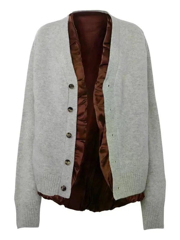 JW Anderson Satin-lined Cardigan - Grey