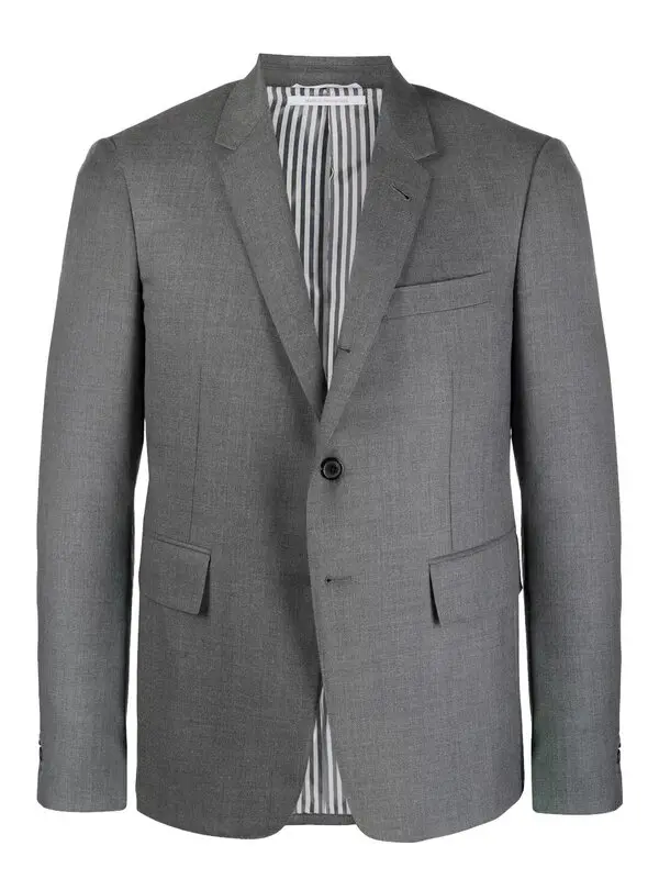 Thom Browne Crop-sleeve Blazer - Grey