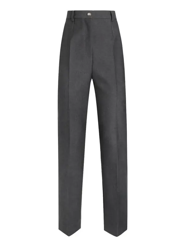 Dolce & Gabbana Pressed Crease Straight-leg Trousers - Grey