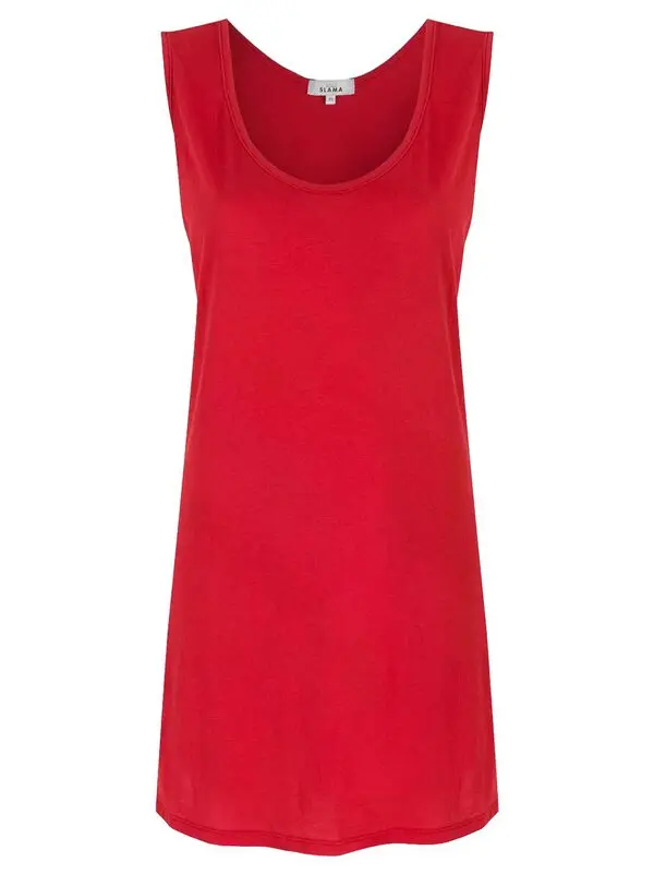 AMIR SLAMA Sleeveless T-shirt Dress - Red