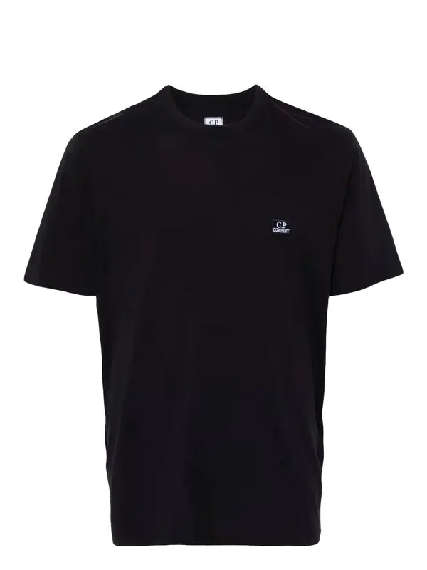 C.P. COMPANY Logo-embroidered T-shirt - Blue