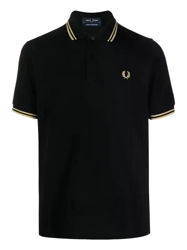 Fred Perry M12 Logo-embroidered Polo Shirt - Black