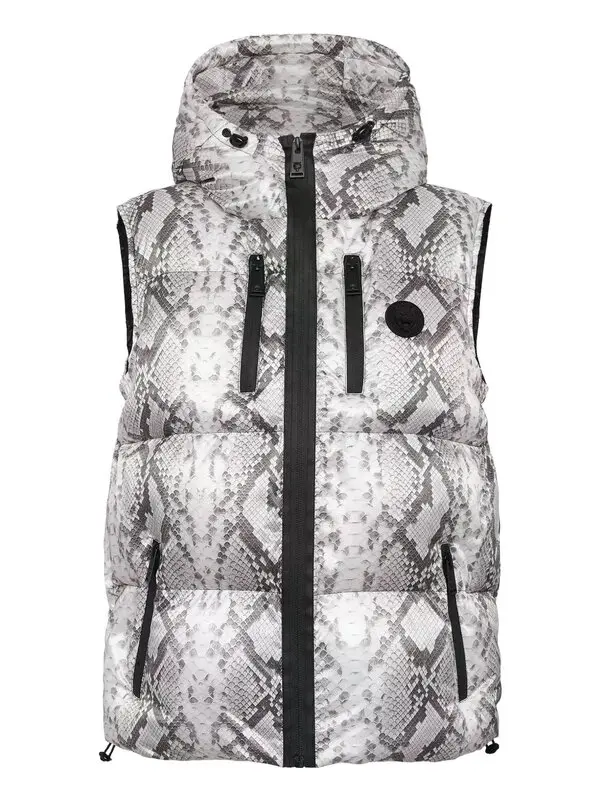 PLEIN SPORT Logo-print Hooded Gilet - Grey