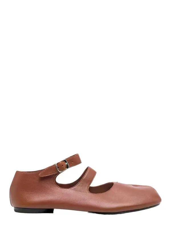 MAISON MARGIELA Tabi Leather Ballerina Shoes - Brown