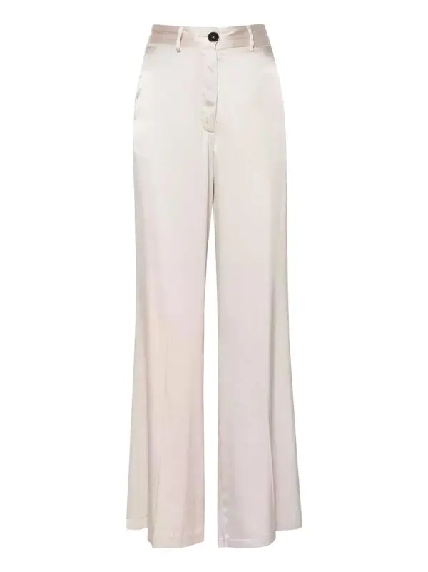 FORTE_FORTE Satin Palazzo Pants - Neutrals