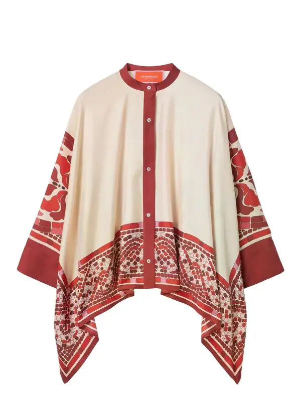 La DoubleJ Silk Foulard Shirt - Red