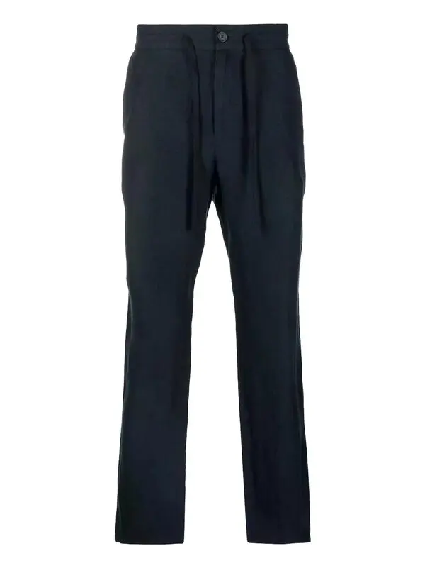 Vince Drawstring-waist Straight-leg Trousers - Blue
