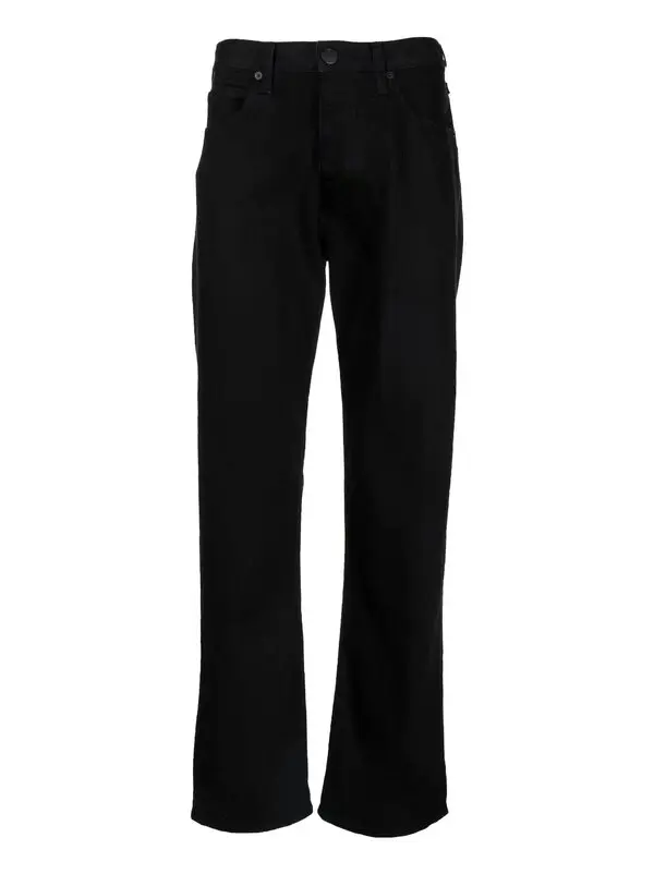 Emporio Armani Straight-leg Denim Jeans - Black