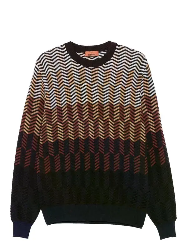 Missoni Zigzag Virgin Wool Sweater - Brown