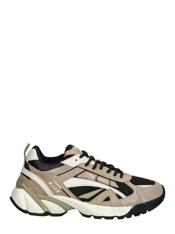 MSGM Panelled Lace-up Sneakers - Grey