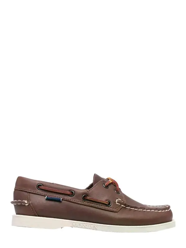 SEBAGO Lace-up Leather Loafers - Brown