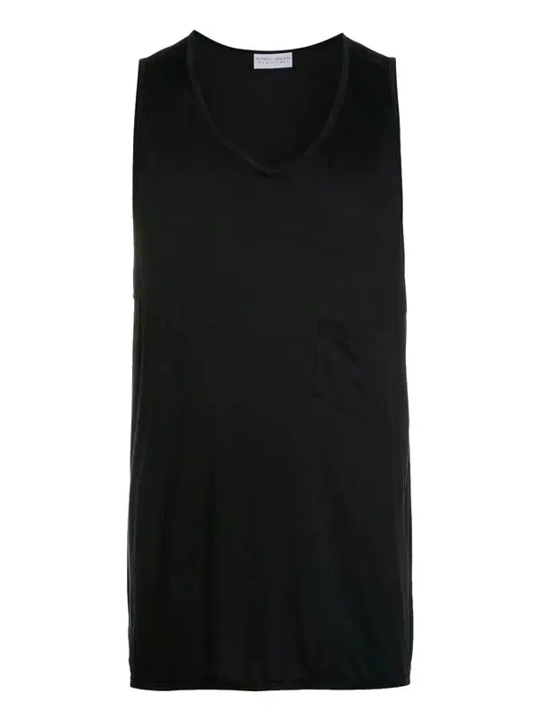 AMIR SLAMA Patch Pocket Tank Top - Black