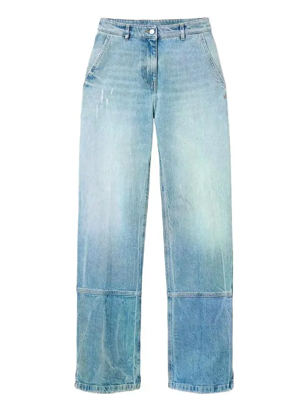TWINSET Seam-detail Wide-leg Jeans - Blue