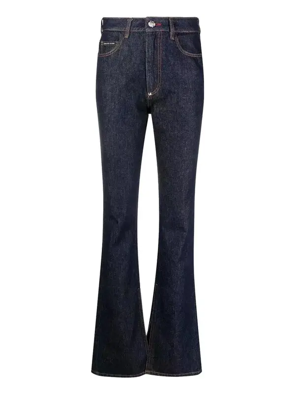 Philipp Plein High-waisted Flared Jeans - Blue