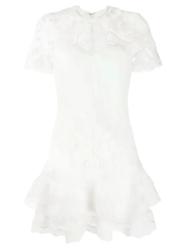 Simkhai Lace-paneled Crepe Dress - White