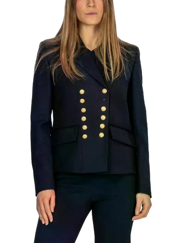 Seafarer Double-breasted Wool Blazer - Blue