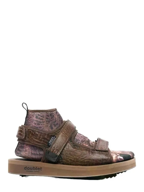 DOUBLET Dinosaur Layered Sandals - Brown