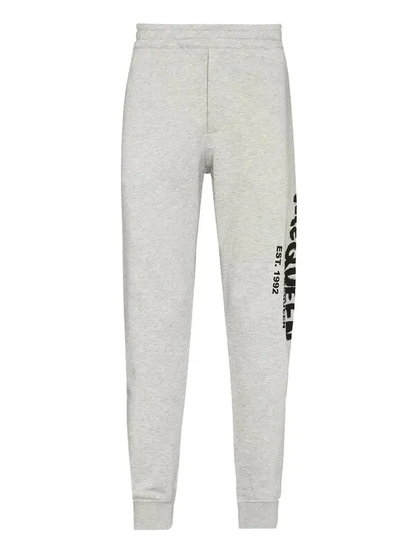 Alexander McQueen Graffiti-print Track Pants - Grey