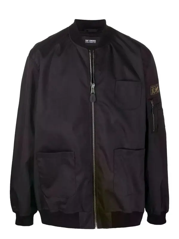 Raf Simons Echodomer-print Bomber Jacket - Black