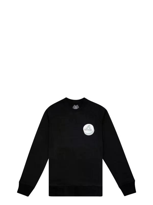 PALACE Logo Print Crewneck Sweatshirt - Black