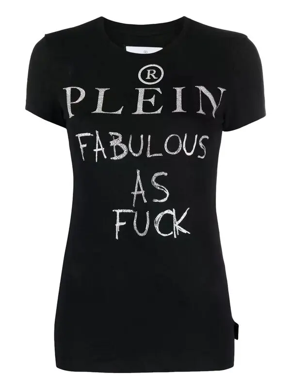 Philipp Plein Rhinestone-embellished T-shirt - Black