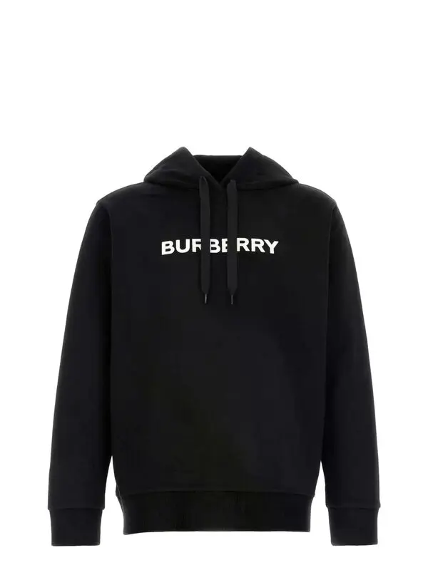 Burberry Logo-print Cotton Hoodie - Black