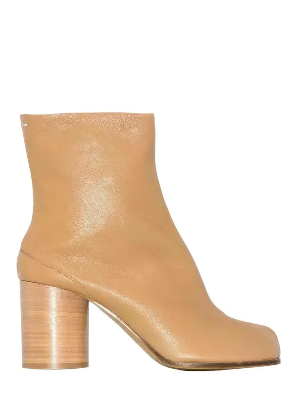 MAISON MARGIELA Tabi Leather Ankle Boots - Brown