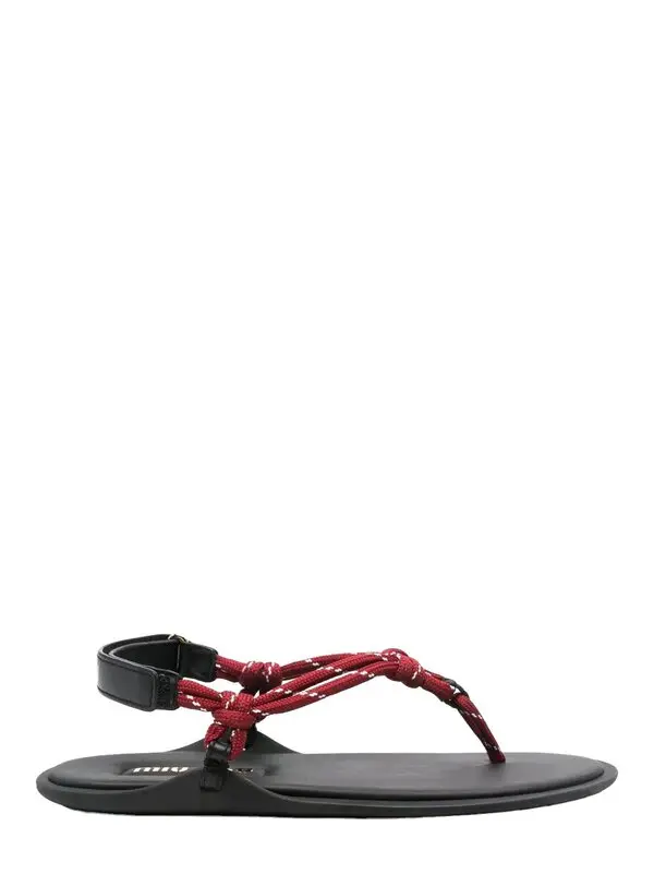 Miu Miu Cord-strap Sandals - Red