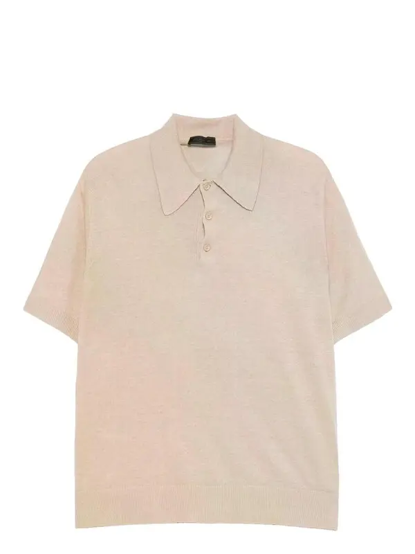 Prada Fine-knit Polo Shirt - Neutrals