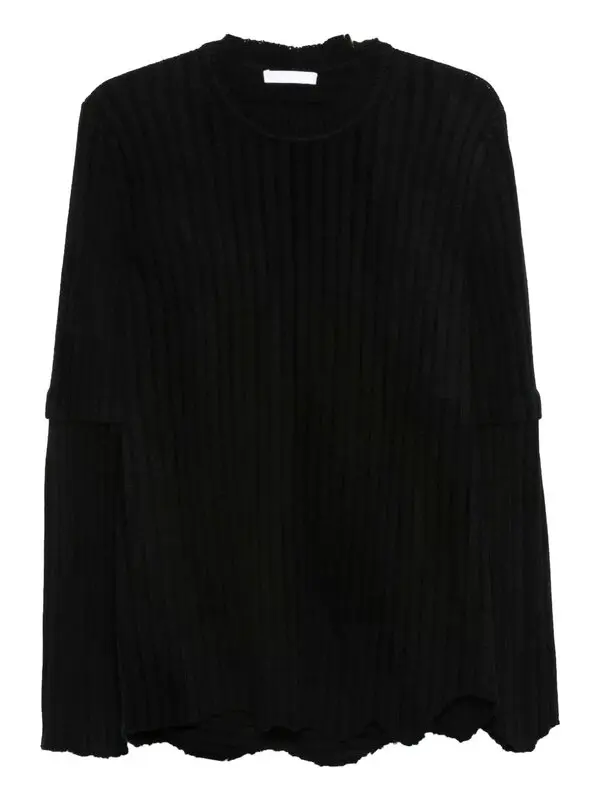 Helmut Lang Ribbed-knit Sweater - Black
