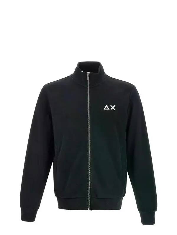 SUN 68 Zip-up Cotton Sweatshirt - Black