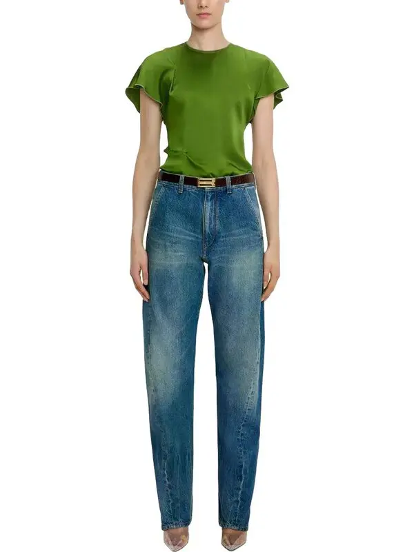 Victoria Beckham Twisted High-rise Jeans - Blue