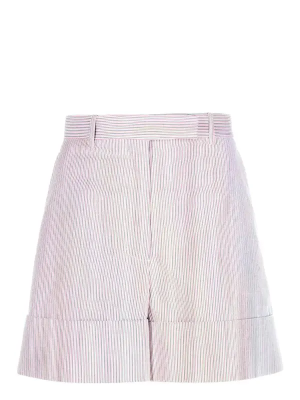 Thom Browne Striped High-waist Shorts - Red
