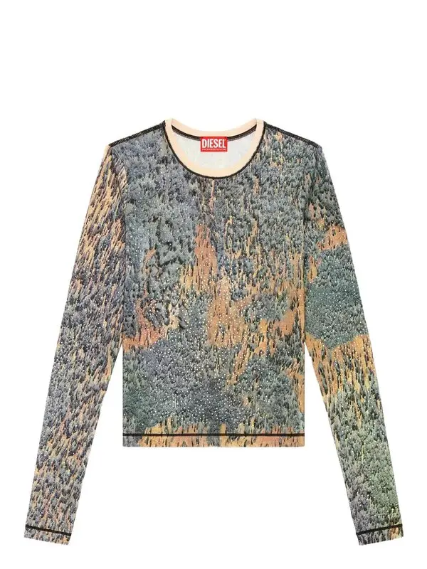 DIESEL® T-cutie-ls Printed Top - Blue
