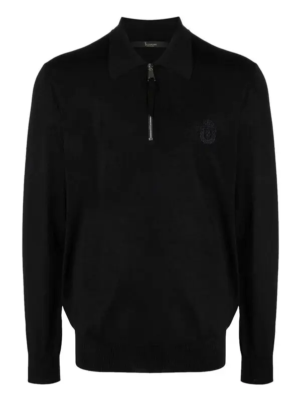 BILLIONAIRE Polo Jumper - Black