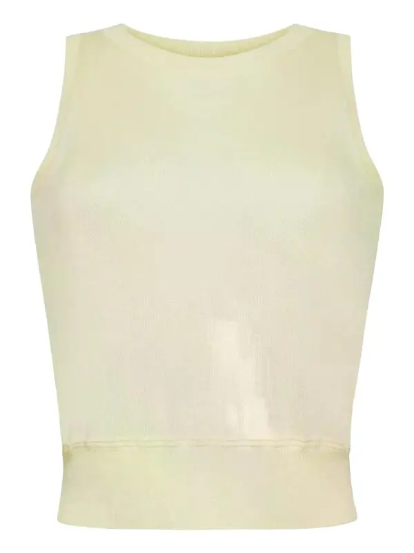 Adam Lippes Fine-knit Shell Top - Yellow