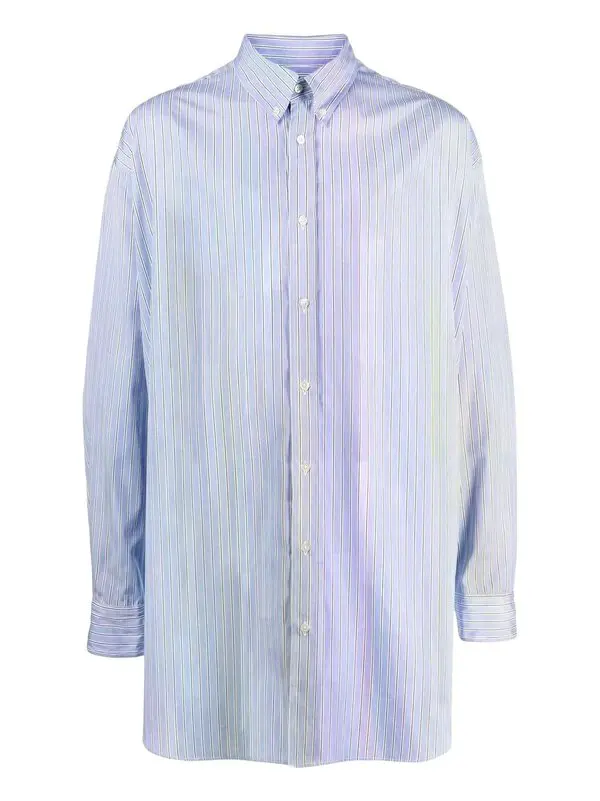 MAISON MARGIELA Organic-cotton Oxford Shirt - Blue