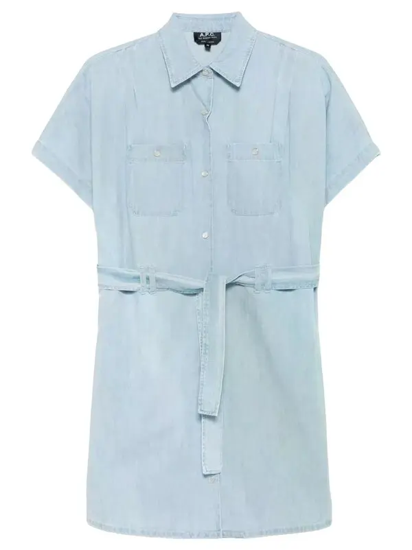 A.p.c. Suzanne Mini Dress - Blue