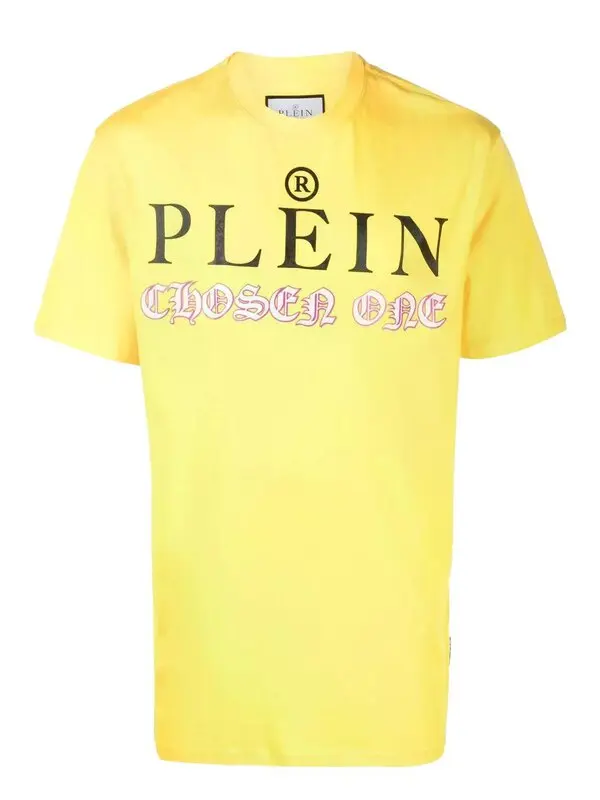 Philipp Plein Logo-print Detail T-shirt - Yellow