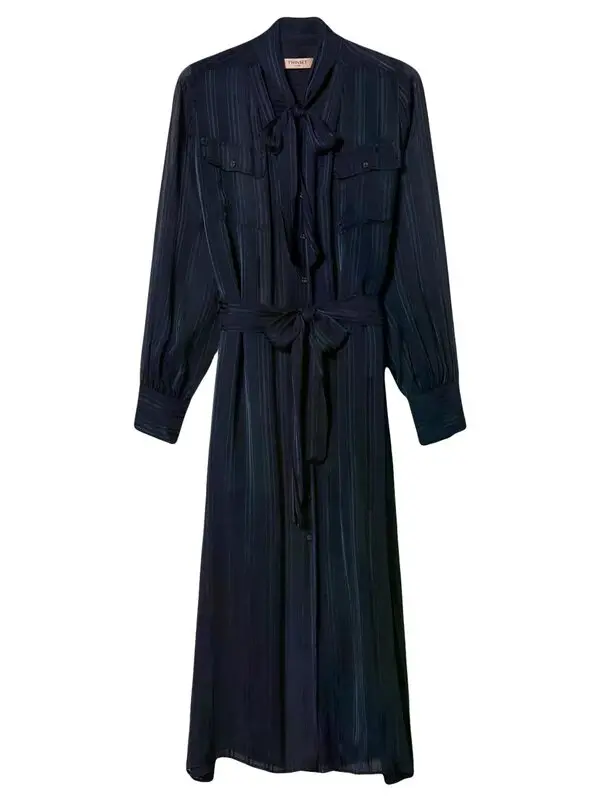 TWINSET Georgette Shirt Dress - Blue