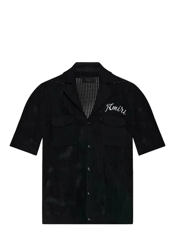 Amiri Logo-embroidered Shirt - Black