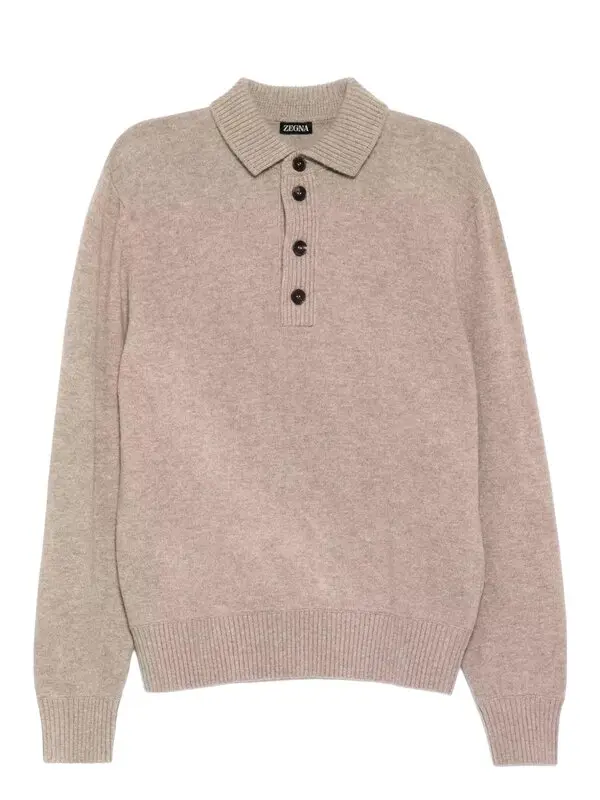 Zegna Crew Neck Sweater - Brown