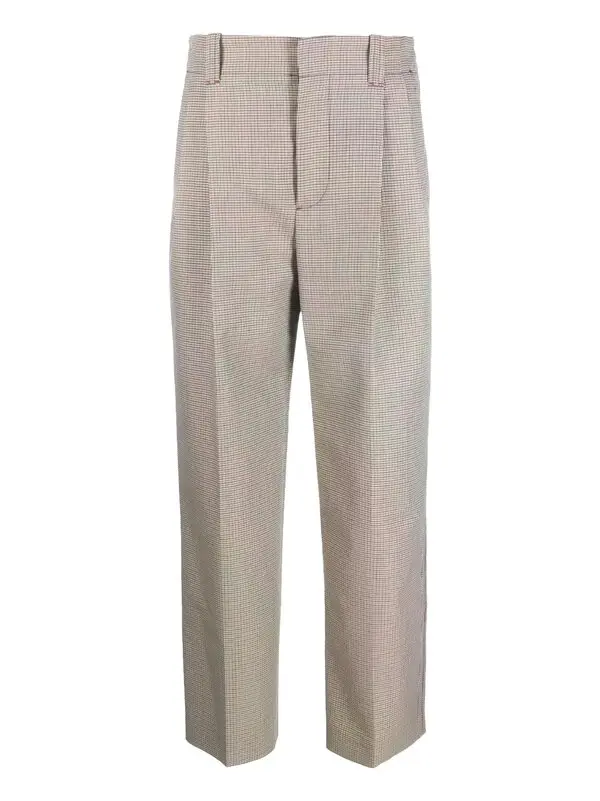 Marni Pleated Cropped Trousers - Neutrals