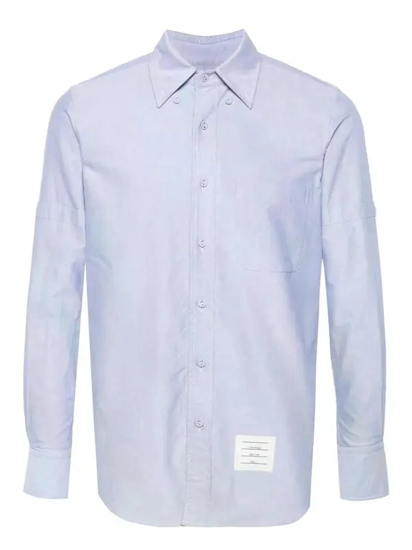 Thom Browne Armband-embellished Cotton Shirt - Blue