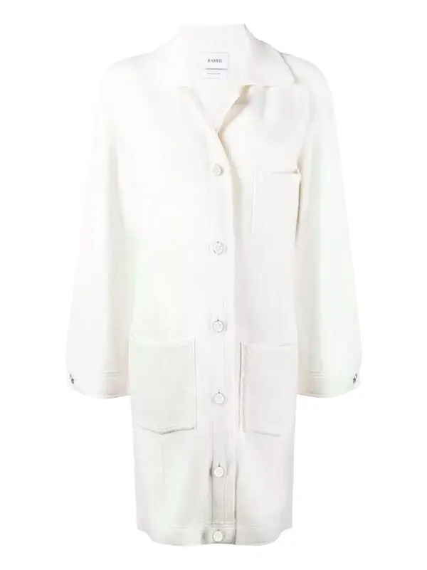 BARRIE Single-breasted Cashmere-cotton Blend Coat - Neutrals