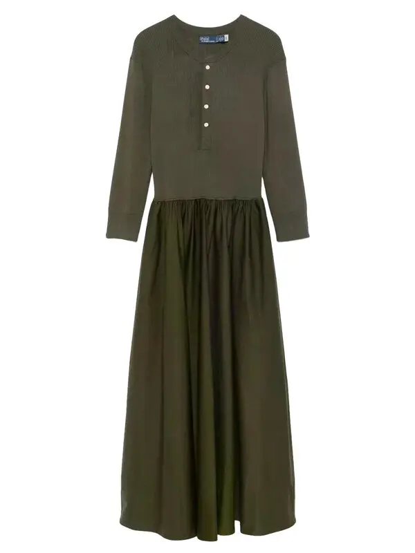 Polo Ralph Lauren Henley-bodice Maxi Dress - Green