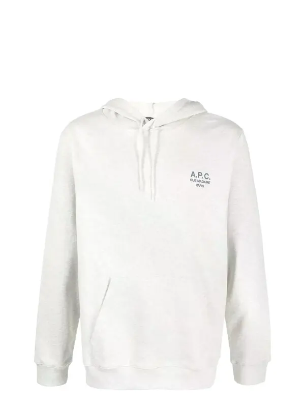 A.p.c. Logo-print Pullover Hoodie - Neutrals