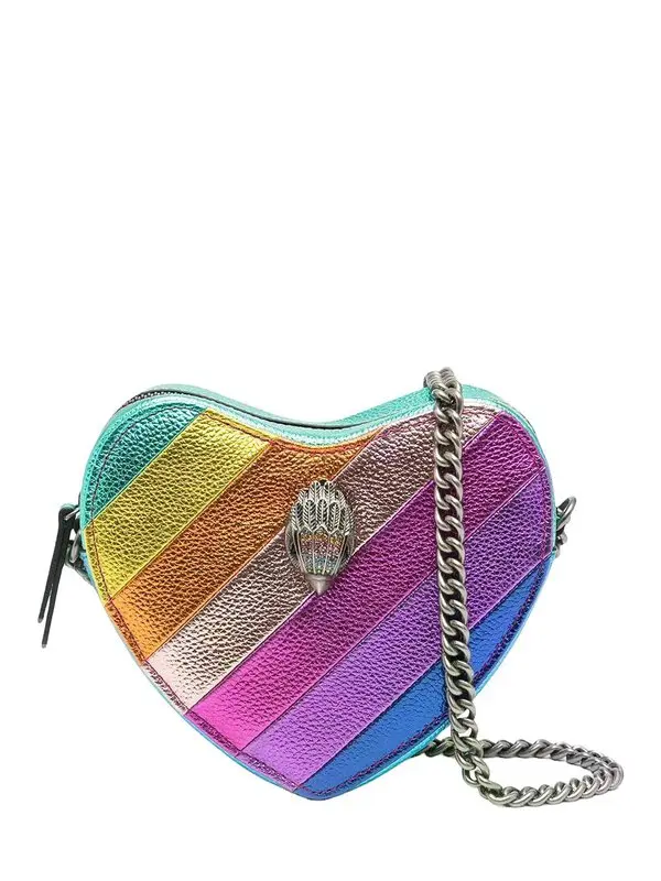 Kurt Geiger Kensington Heart Stripe-print Crossbody Bag - Multicolour